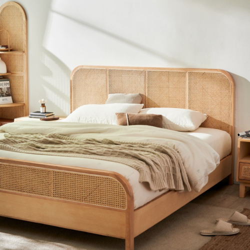 Super king rattan bed frame store